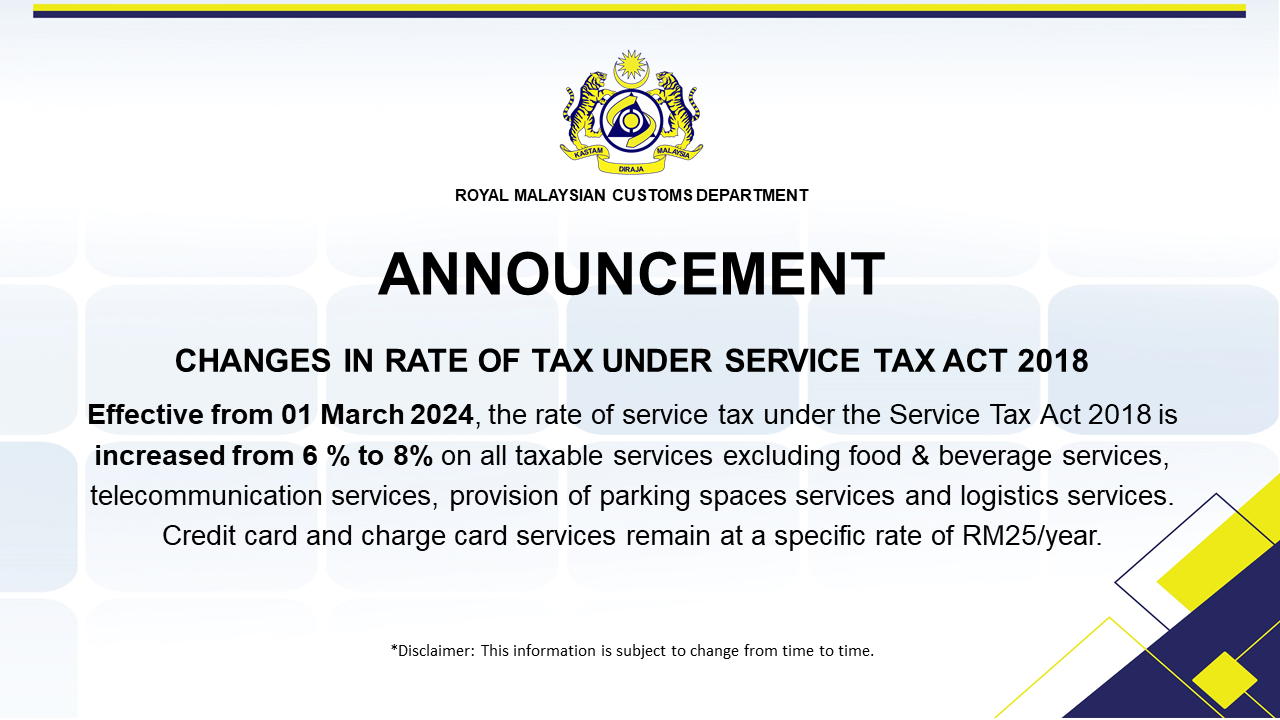 SST Increase to 8% Starting 1st March 2024